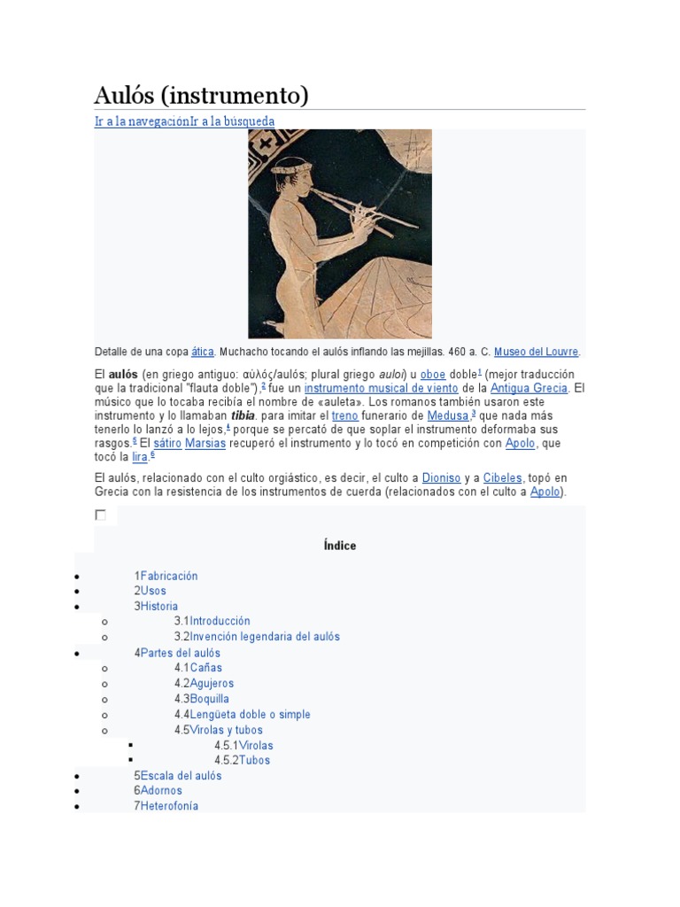 Aulós | PDF | Instrumentos musicales