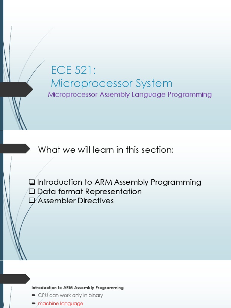 LECTURE 4 - ECE521 - MP Assembly Language | PDF | Assembly Language | Information Technology ...