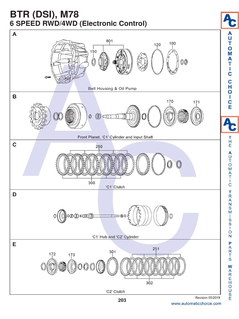 BTR (DSI), M78: 6 SPEED RWD/4WD (Electronic Control) | PDF | Clutch ...