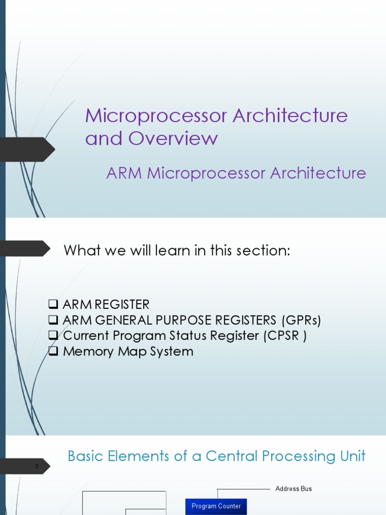 ARM Microprocessor Basics | PDF | Arm Architecture | Computer Memory