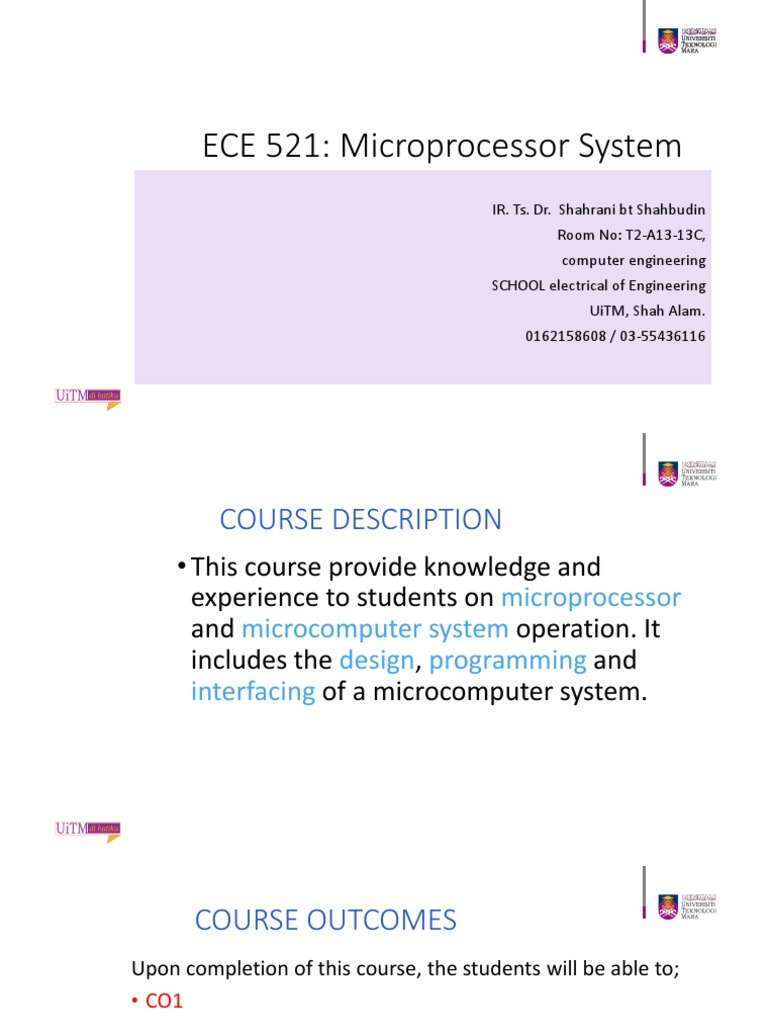 ECE 521: Microprocessor System | Download Free PDF | Central Processing Unit | Engineering