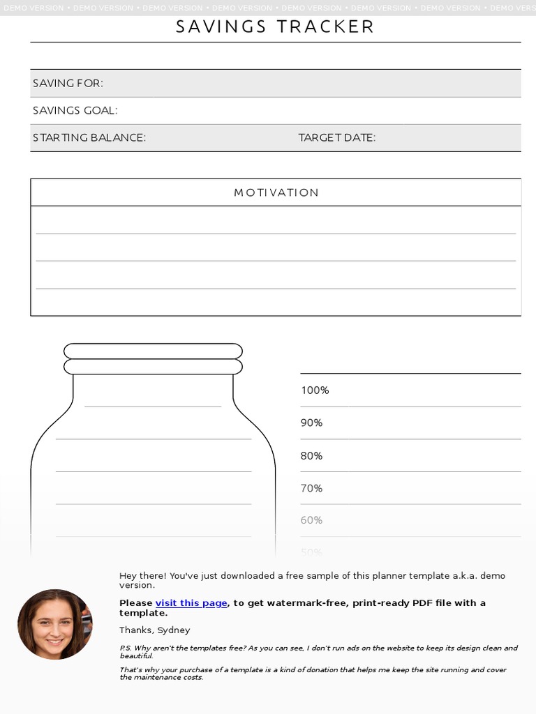 Money Savings Tracker Template-A4 | PDF | Art