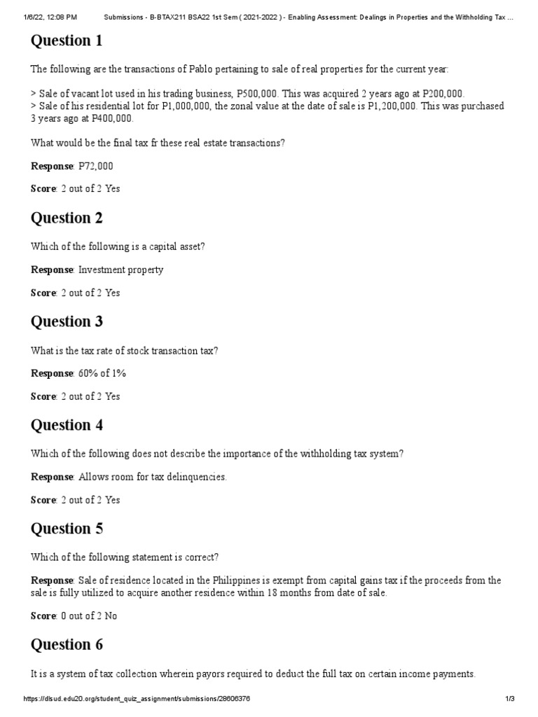 Submissions - B-BTAX211 BSA22 1st Sem (2021-2022) - Enabling Assessment ...