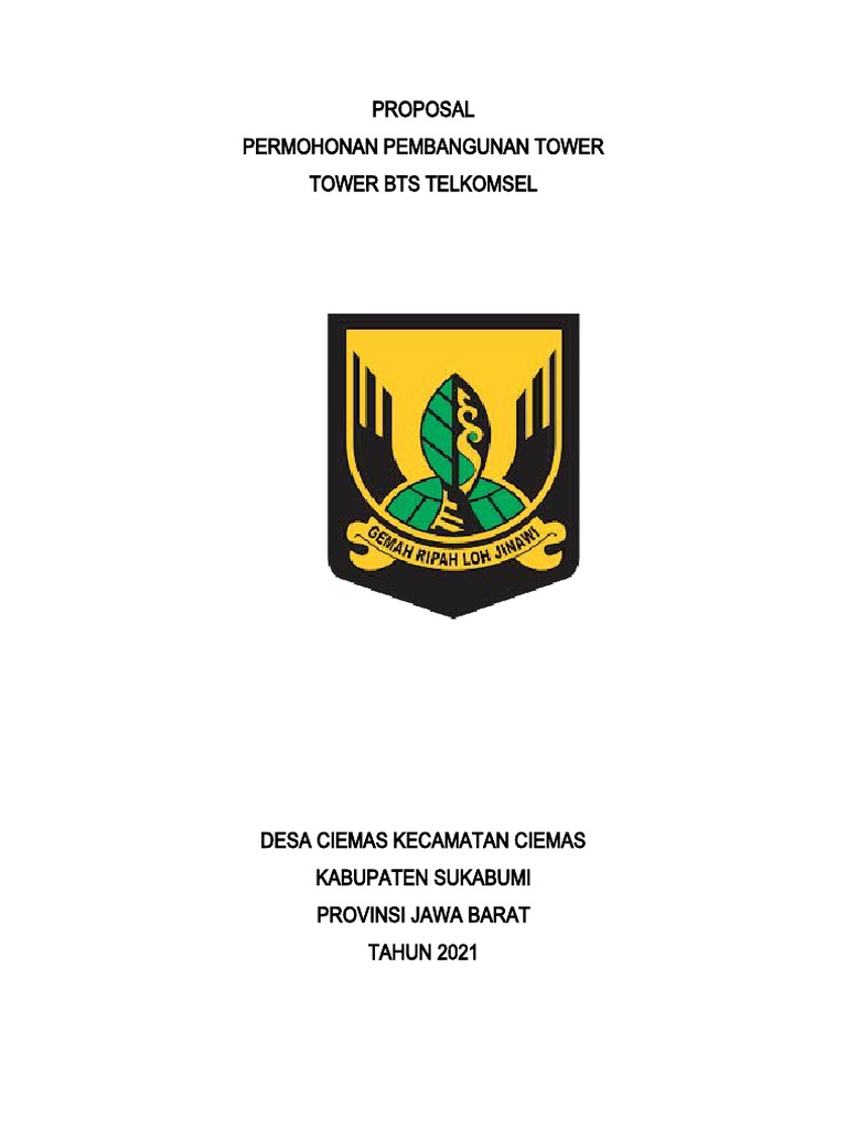 Permohonan Pembangunan Tower BTS Telkomsel | PDF