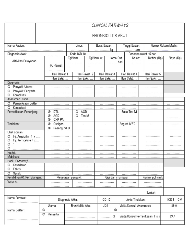 Clinical Pathway Bronkitis | PDF