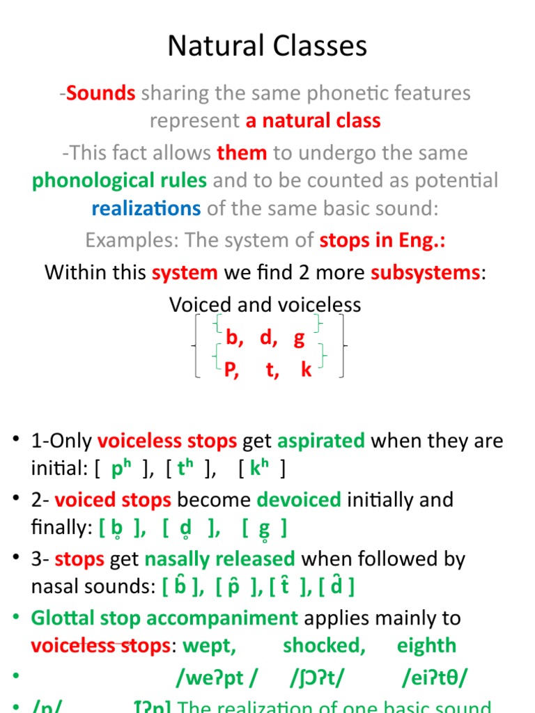 Natural Classes | PDF | Phonology | Phonetics
