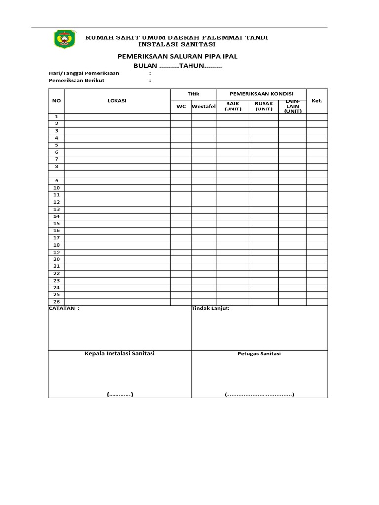 Monitoring IPAL RS PALLEMMAI TANDI | PDF