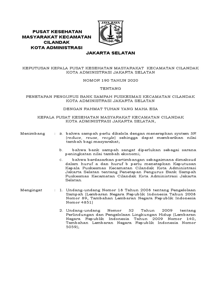 SK Bank Sampah | PDF