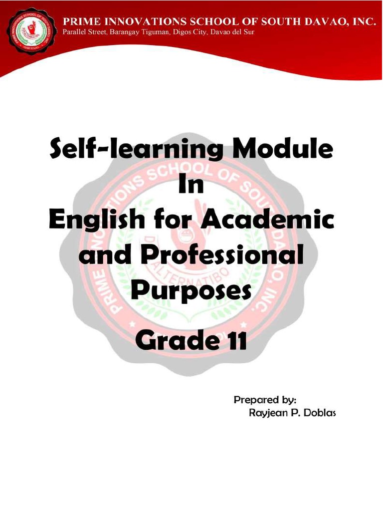 Grade 11: English For Academic and Professional Purposes | PDF ...