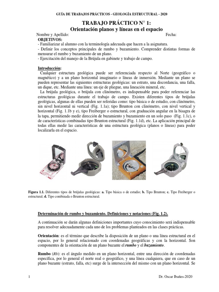 TP1 Brujula | PDF | Brújula | Azimut