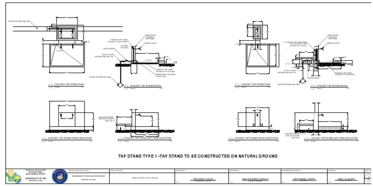 Tap Stand Type 1 - Tap Stand To Be Constructed On Natural Ground | PDF ...