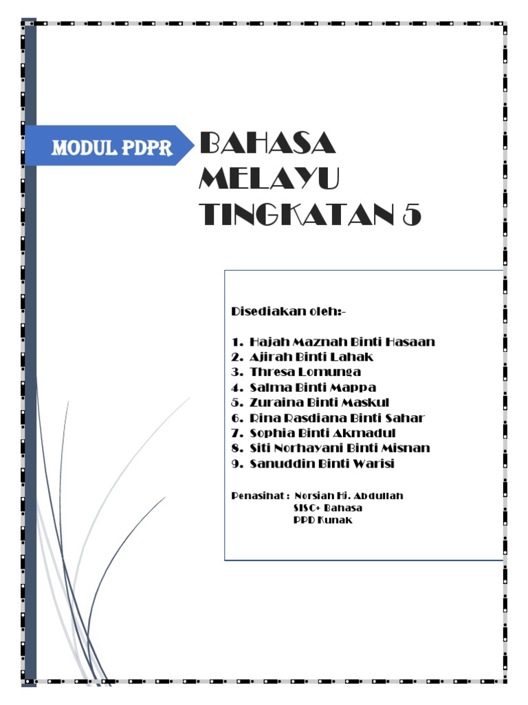 PDPR BM KSSM | PDF