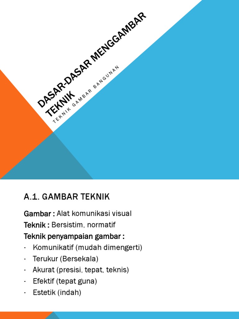 Dasar-Dasar Menggambar Teknik | PDF