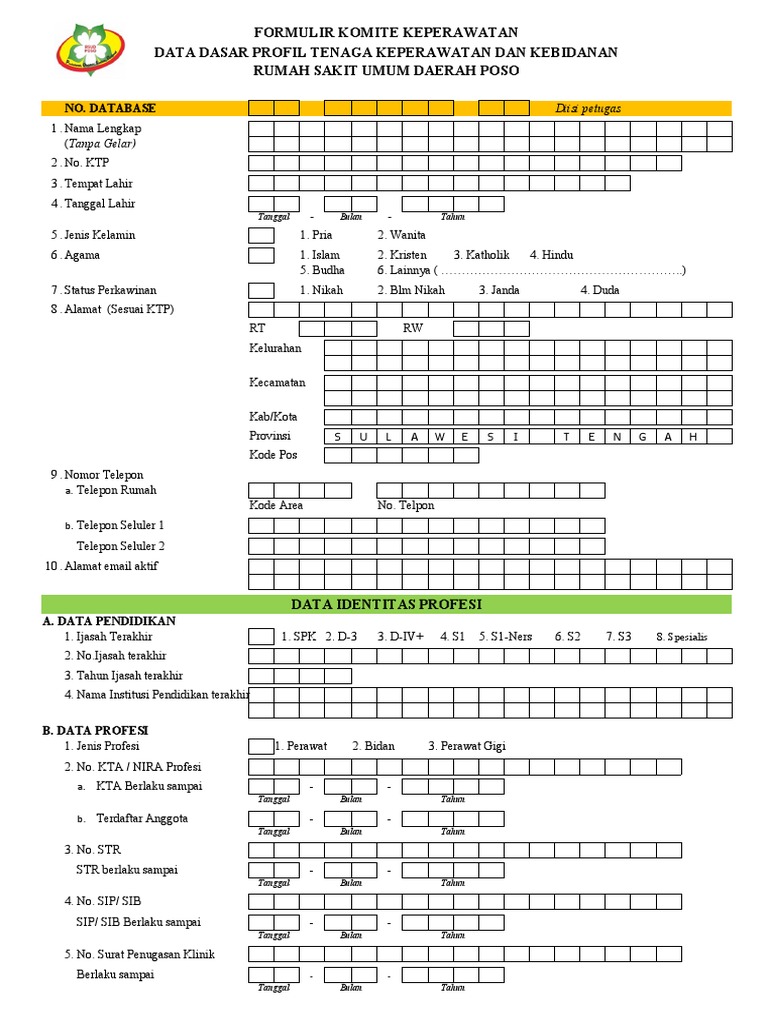 Form Komite Keperawatan | PDF