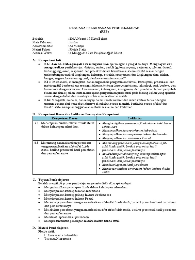 RPP 3 Fisika Kelas 11 | PDF | Seni | Sains & Matematika