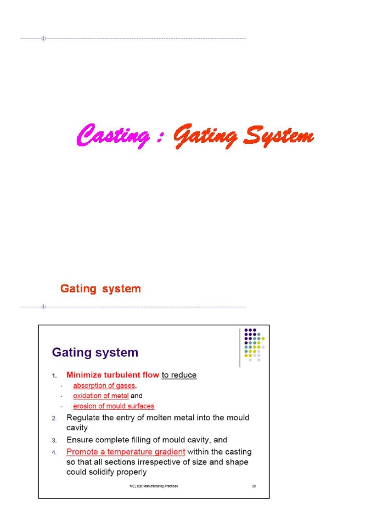 Casting - Gating System | PDF