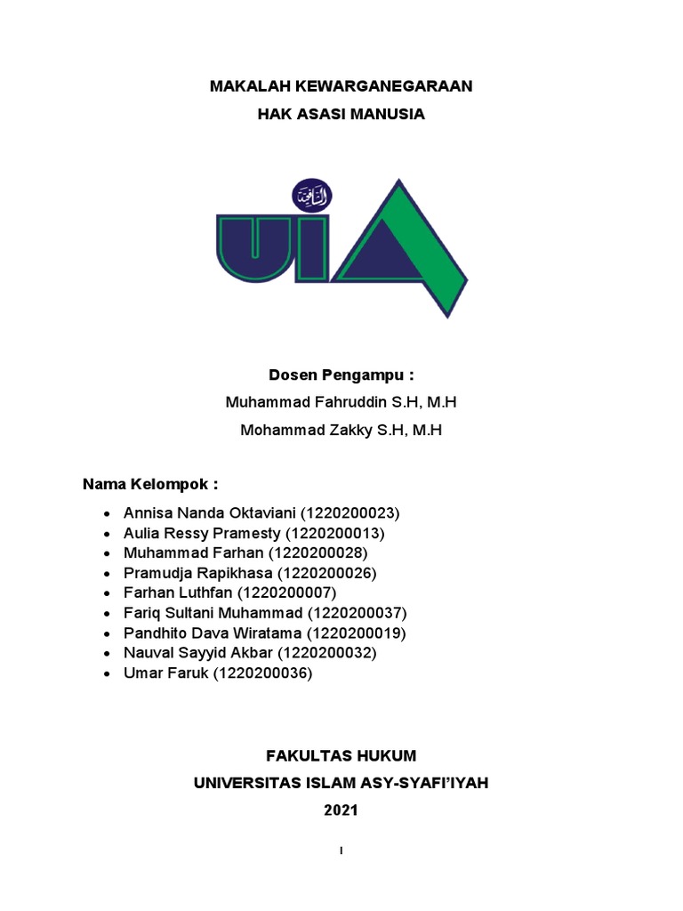 Makalah Kelompok 1 KWN Ham | PDF