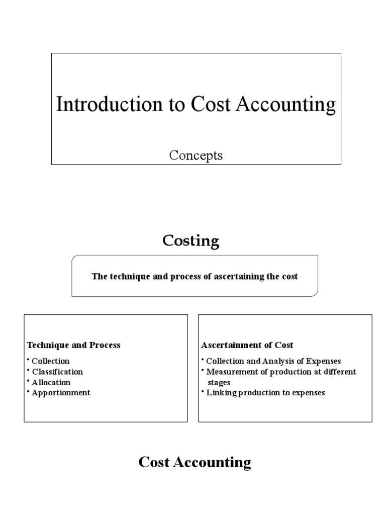 Introduction To Cost Accounting | PDF | Cost Accounting | Cost