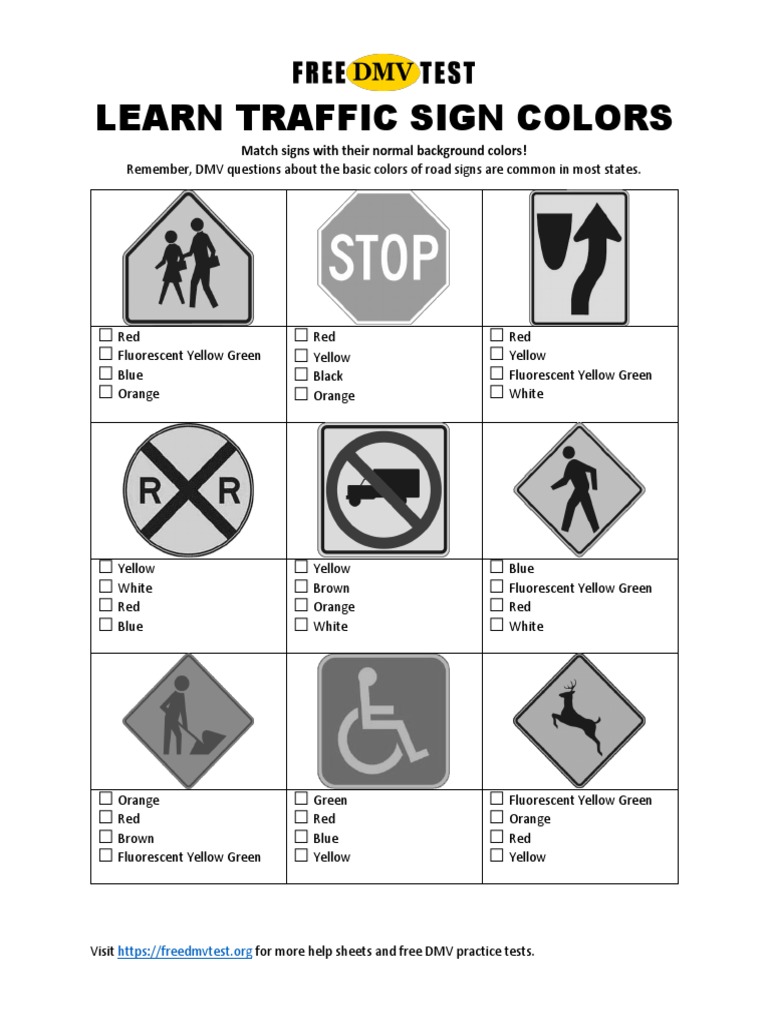 Traffic Sign Colors 2 | PDF