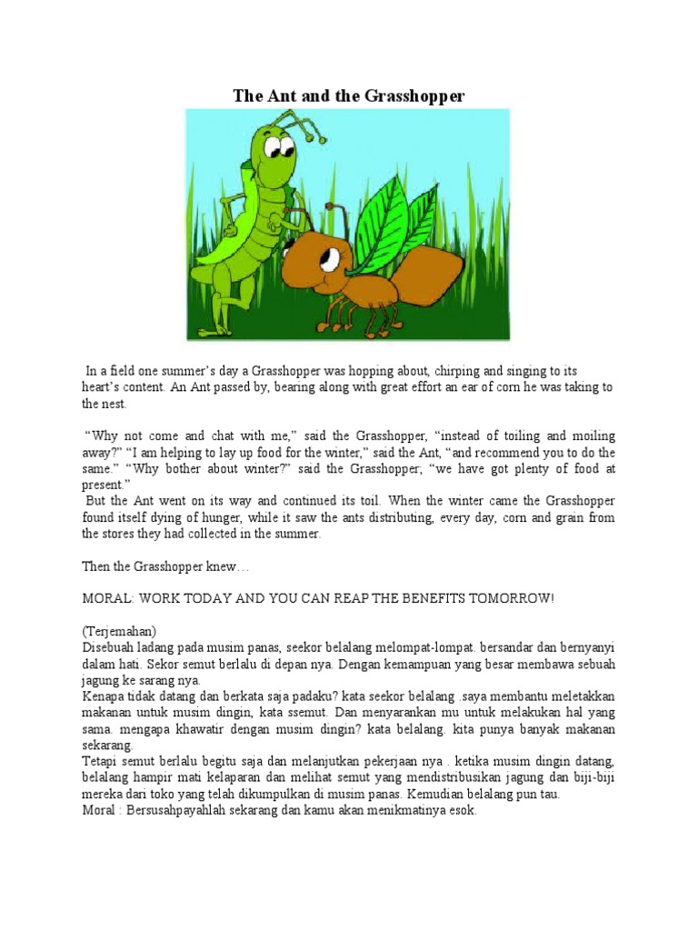 The Ant and The Grasshopper | PDF