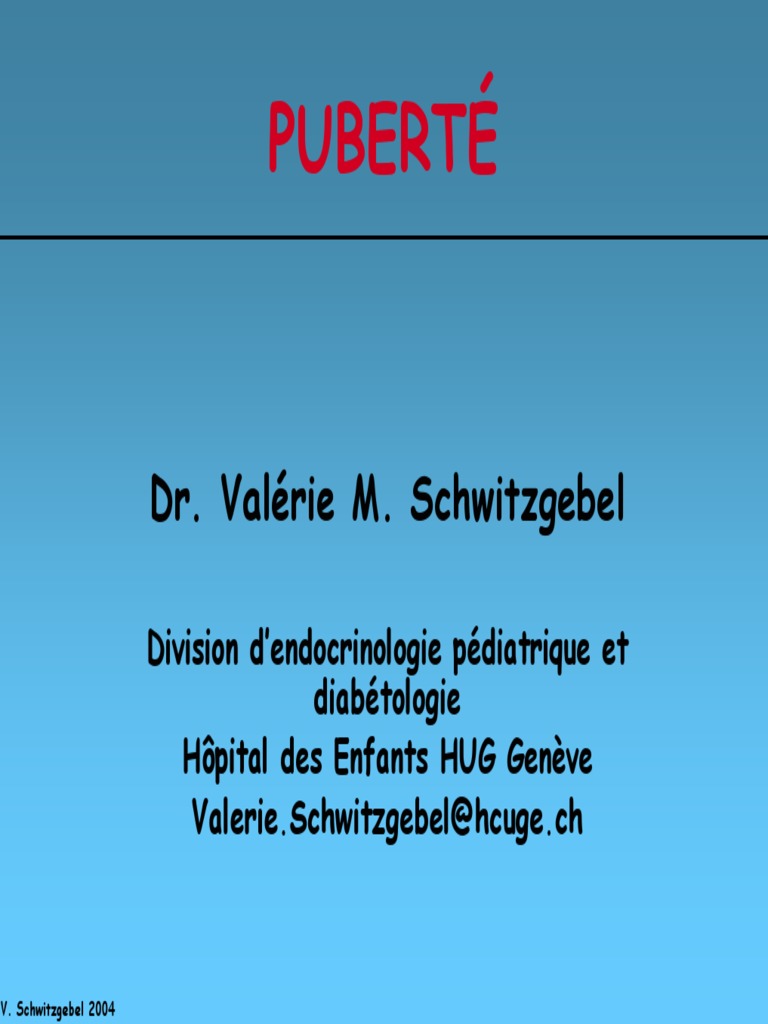 Physiologie de la Puberté chez les Garçons | PDF | Puberté | Hypothalamus