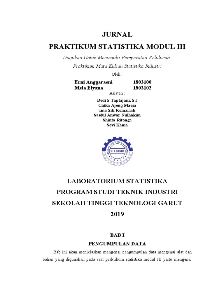 ANALISA DATA PRAKTIKUM STATISTIKA MODUL III | PDF