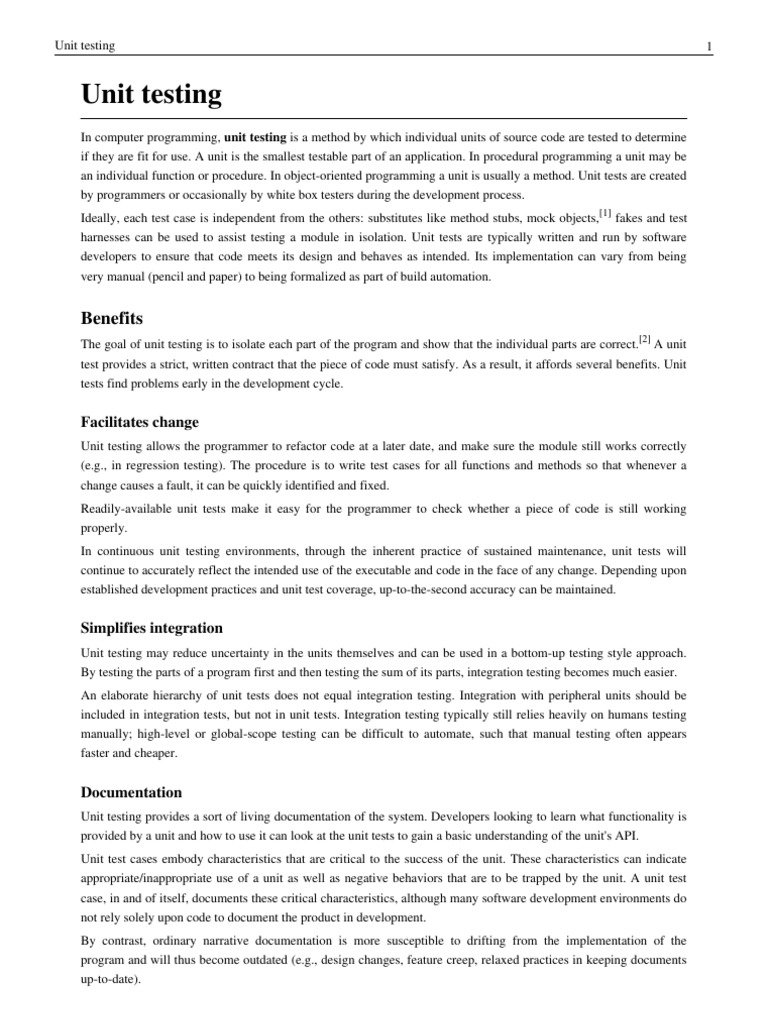 Unit Testing Download Free Pdf Unit Testing Software Testing