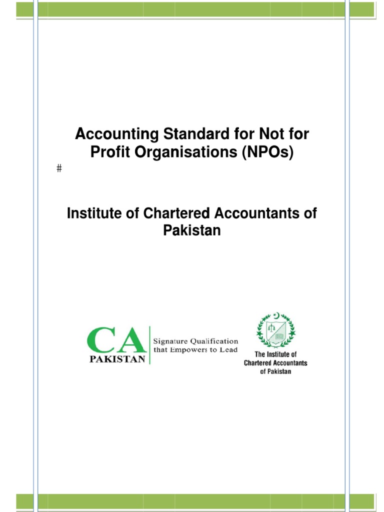 Final Accounting Standard For NPOs For SECP | PDF | Expense | Financial Statement