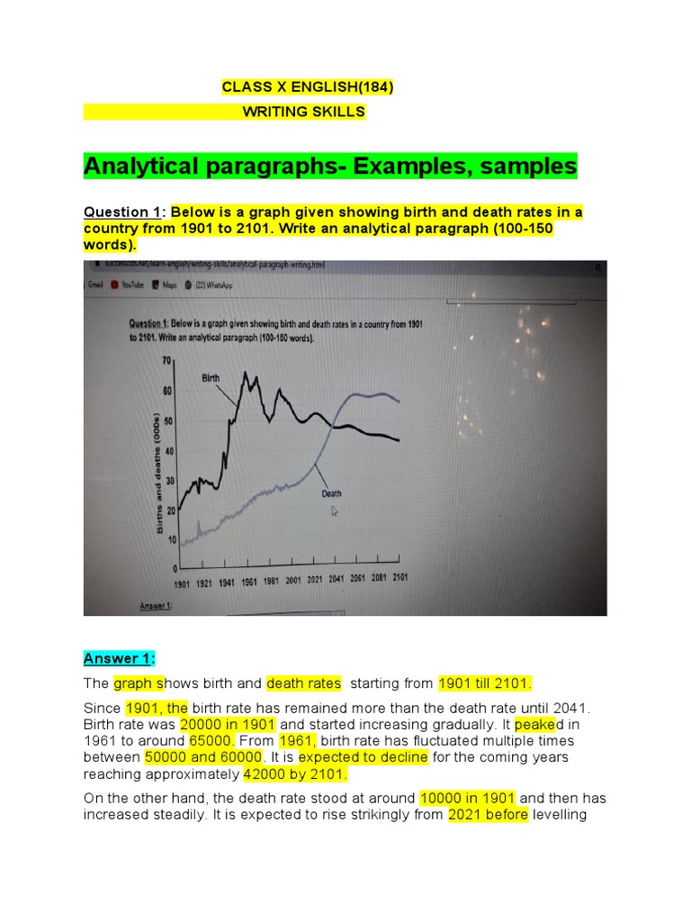 Analytical Paragraph Writing Class 10 | PDF | Poverty | Poverty ...