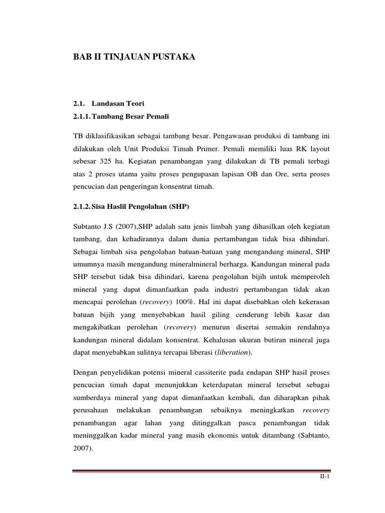 Bab Ii Tinjauan Pustaka | PDF