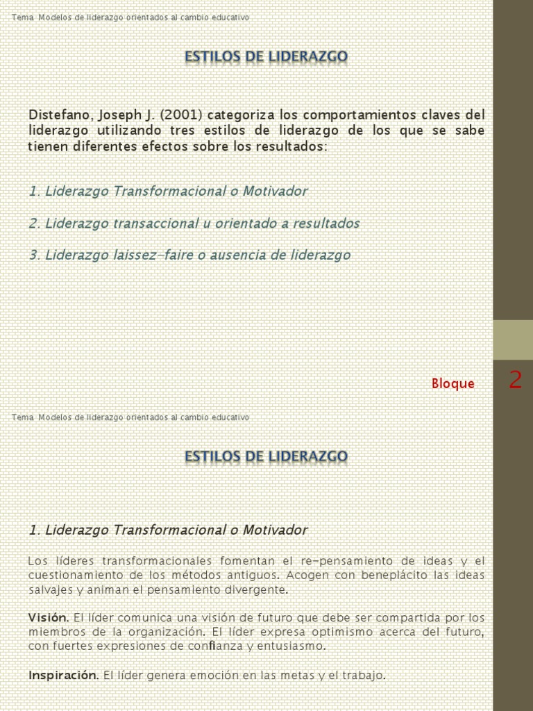 B2 L2 Estilos Liderazgo | PDF | Liderazgo | Conceptos psicologicos