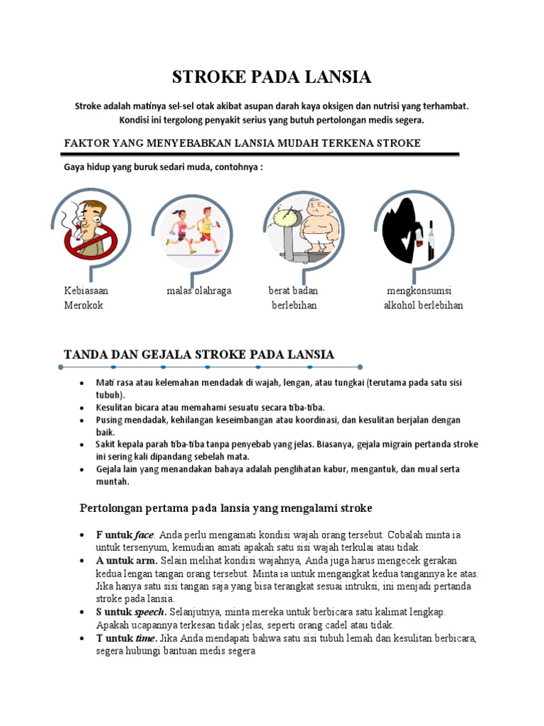 Poster Stroke Pada Lansia 1 | PDF | Gaya Hidup
