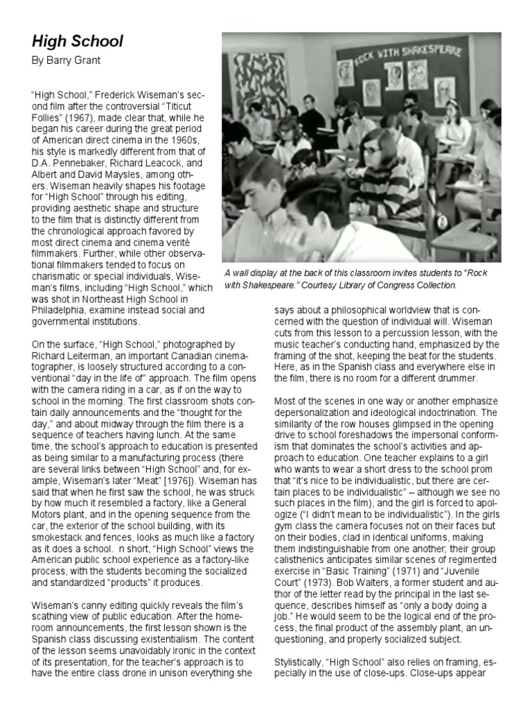 Sample High School Essay | PDF