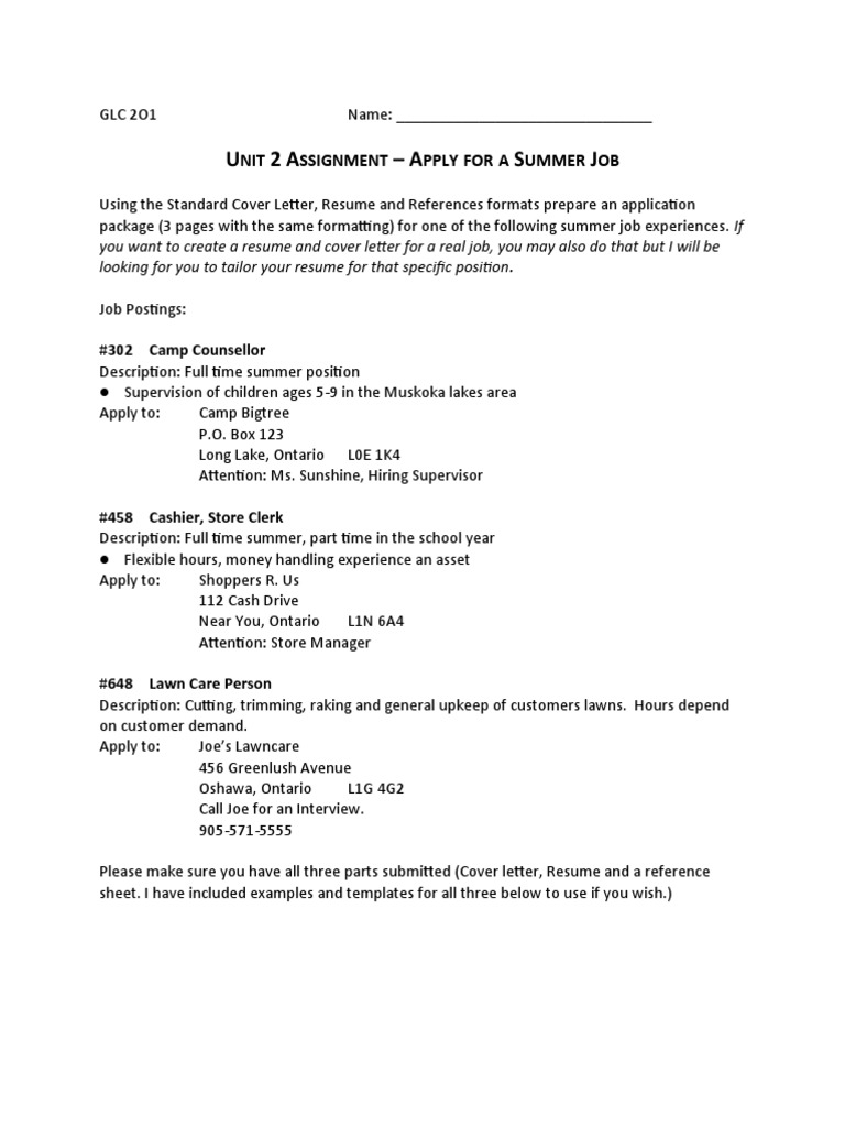 GLC Unit 2 Assignment and Marksheet | PDF | Résumé | Communication
