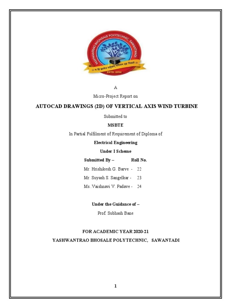 Autocad Drawing | PDF | Wind Turbine