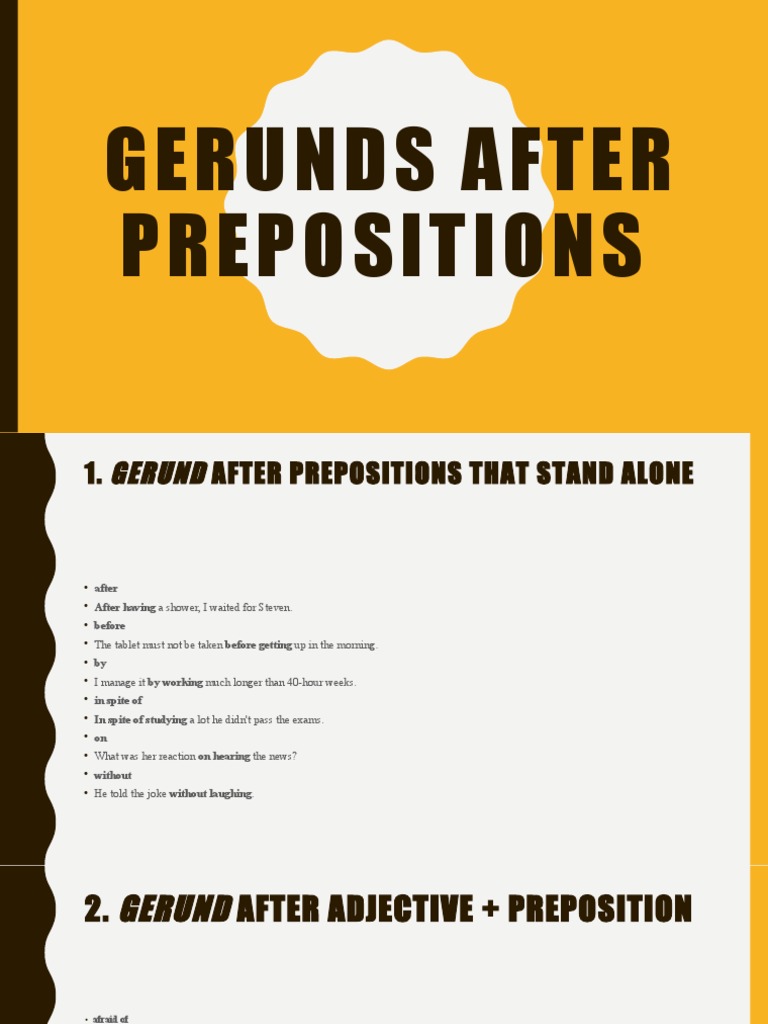 Gerunds After Prepositions | PDF | Linguistics | Linguistic Morphology