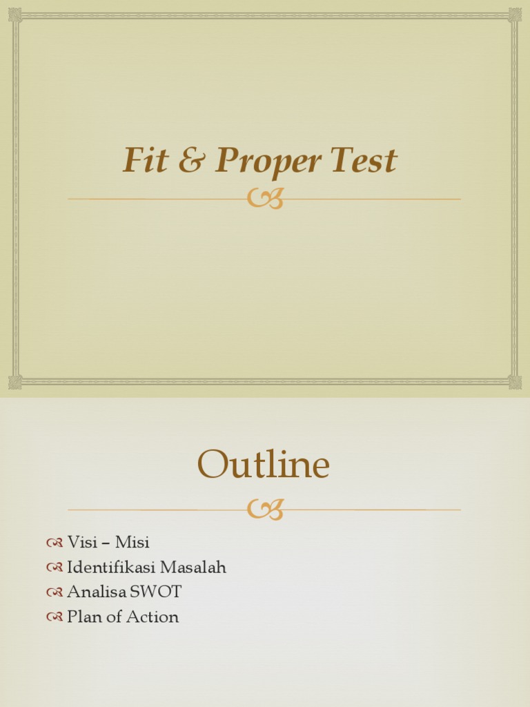 Fit Proper Test | PDF