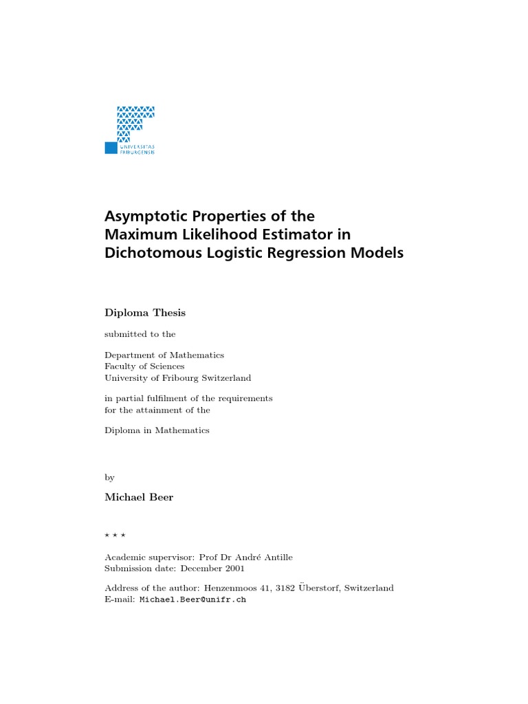 Logisticregression | PDF | Logistic Regression | Regression Analysis Logisticregression | PDF | Logistic Regression | Regression Analysis