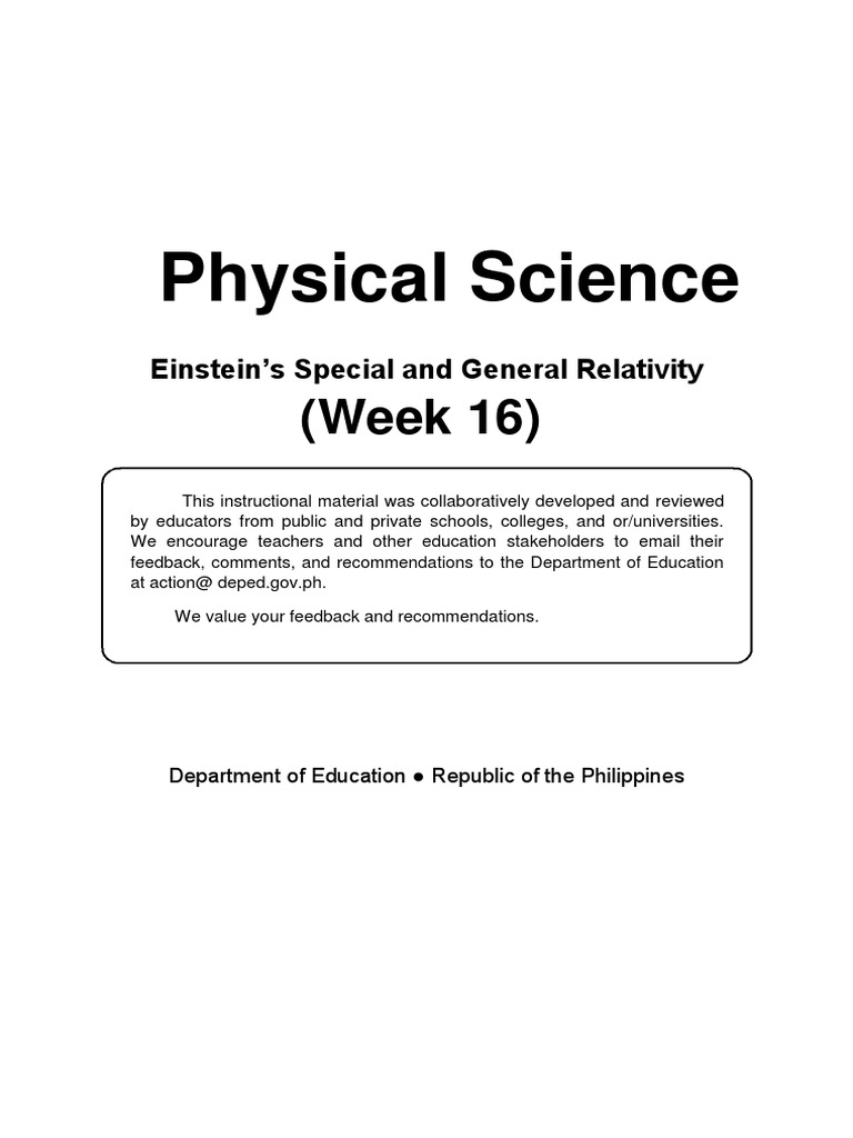 Lesson 16 - Physical Science | PDF | General Relativity | Astronomical Unit
