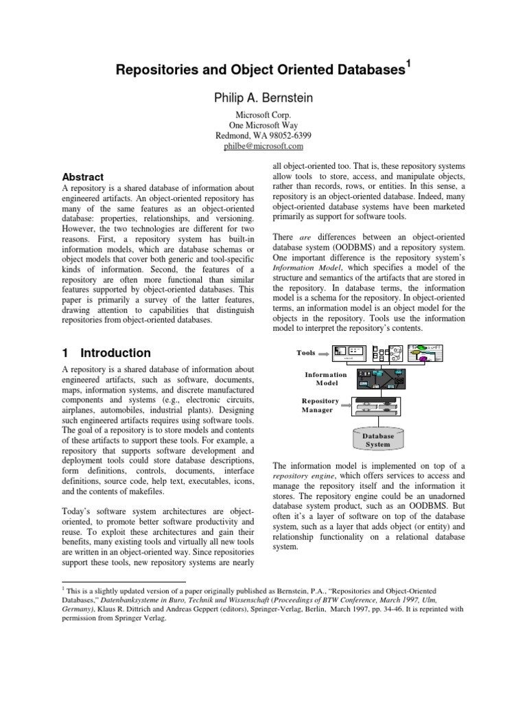 Repositories and Object Oriented Databases | PDF | Class (Computer ...