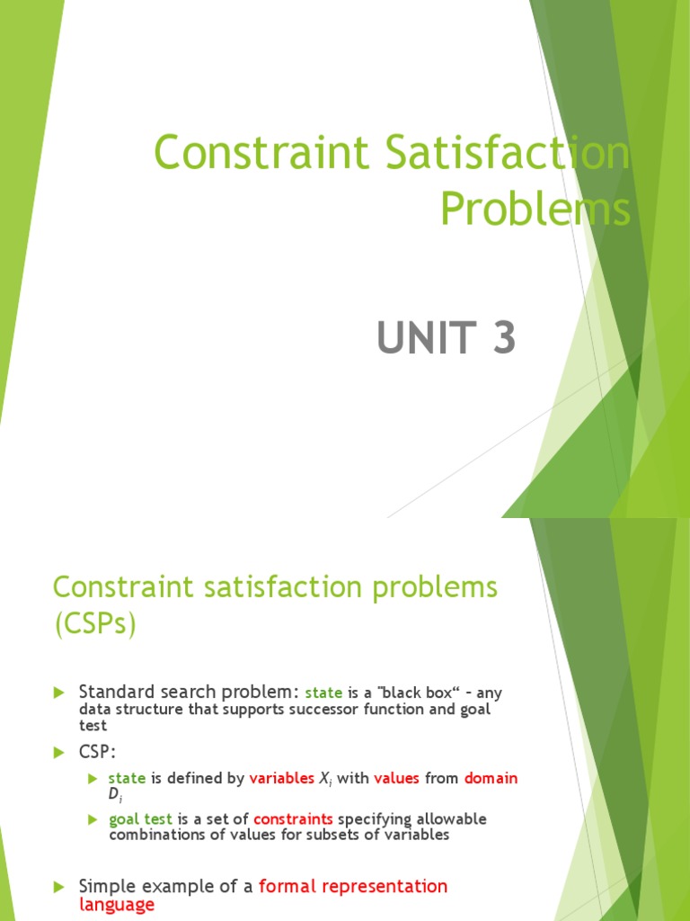 Constraint Satisfaction Problems: Unit 3 | PDF | Algorithms | Theoretical Computer Science
