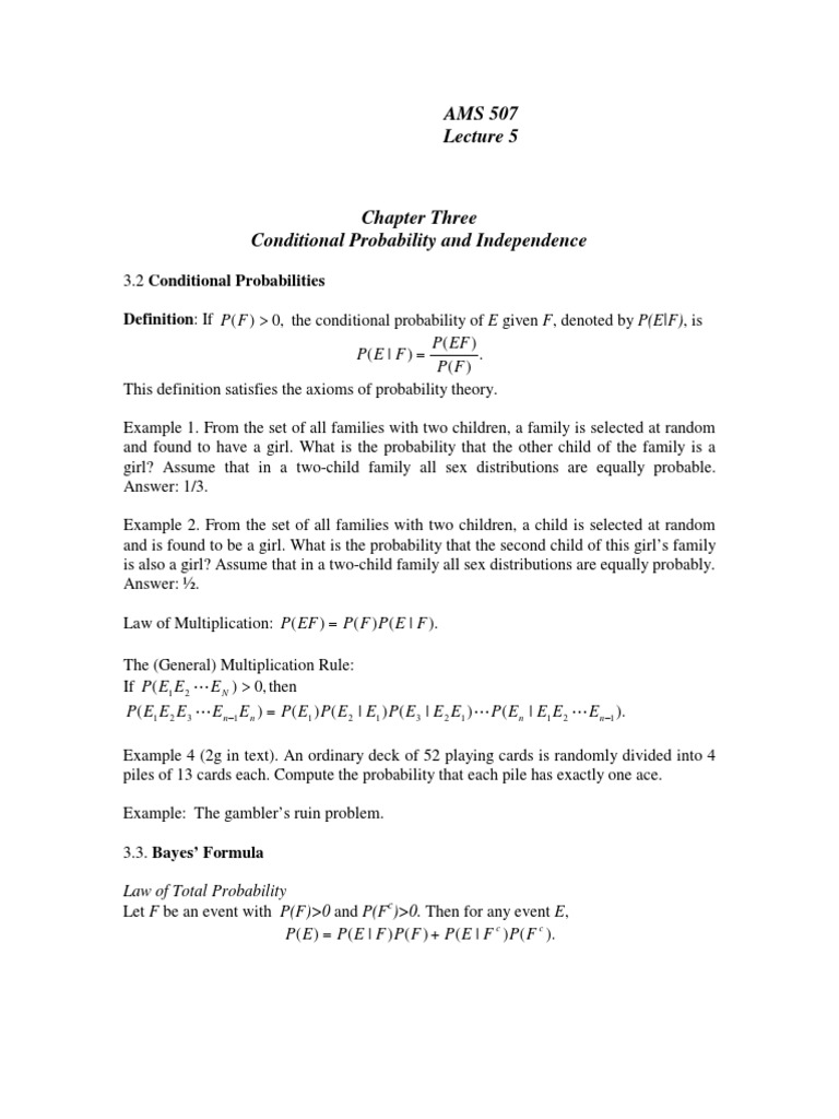 Definition: If: F P EF P F E P | PDF | Probability | Mathematics