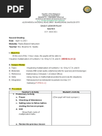 Detailed Lesson Plan in Mathematics 3 | PDF | Multiplication | Teaching ...