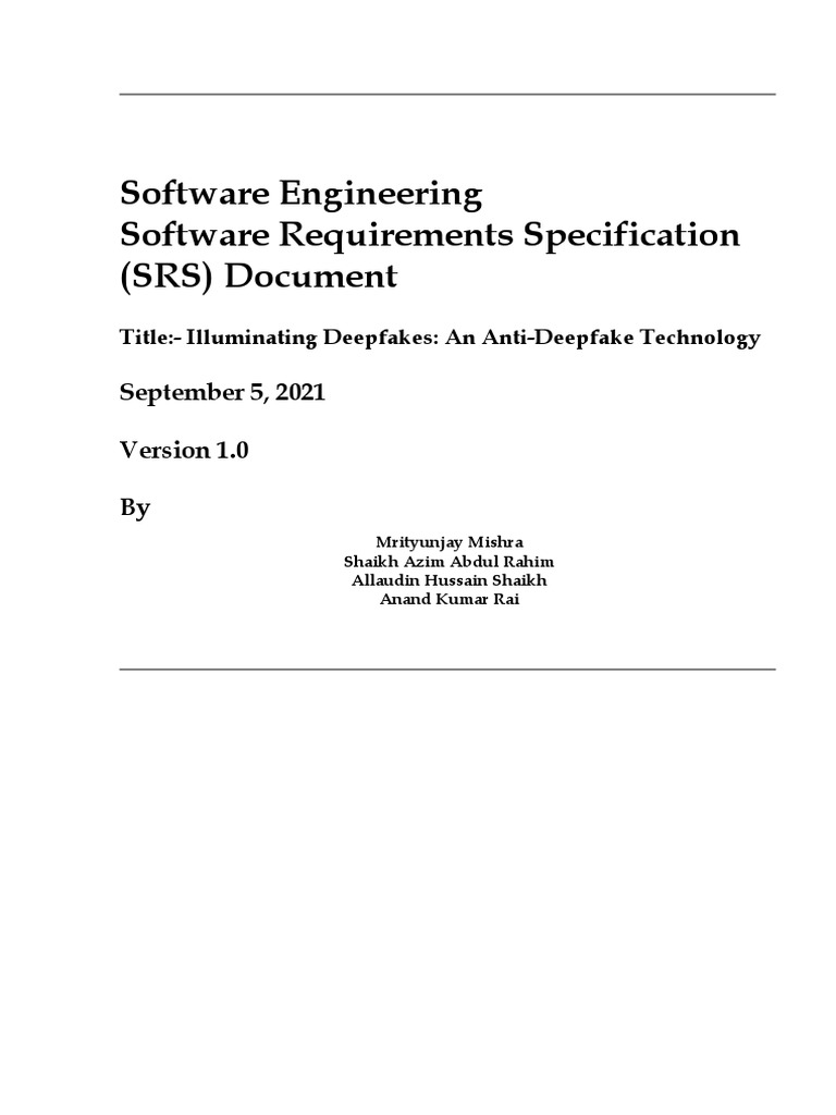 Software Engineering Software Requirements Specification (SRS) Document | PDF | Databases | Software