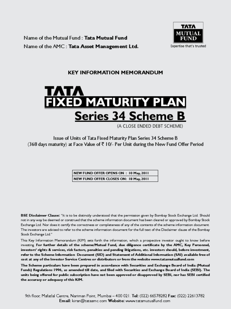 TFMP Series 34 B | PDF | Securities (Finance) | Taxes