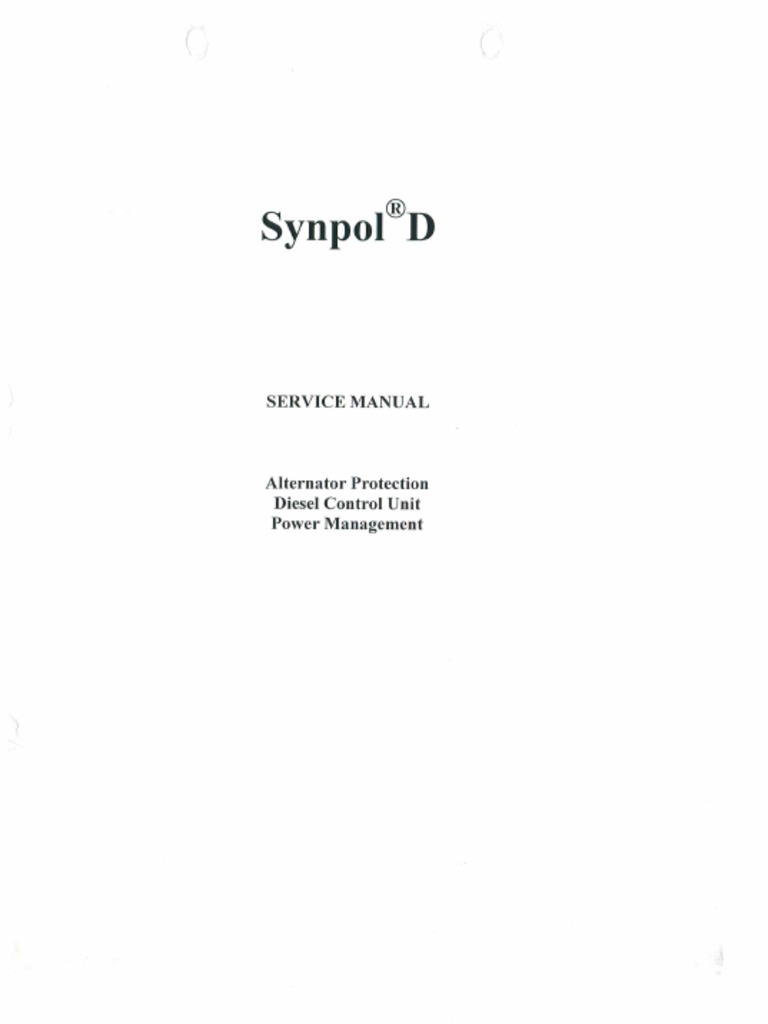 Synpol Service Manual | PDF