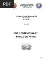 The Contemporary World Syllabus | PDF | Economic Globalization | World ...