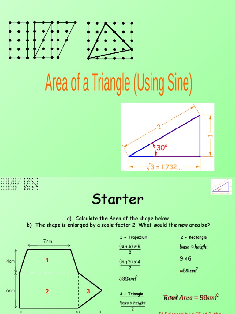 20) Area of A Triangle (Using Sine) | PDF | Area | Triangle