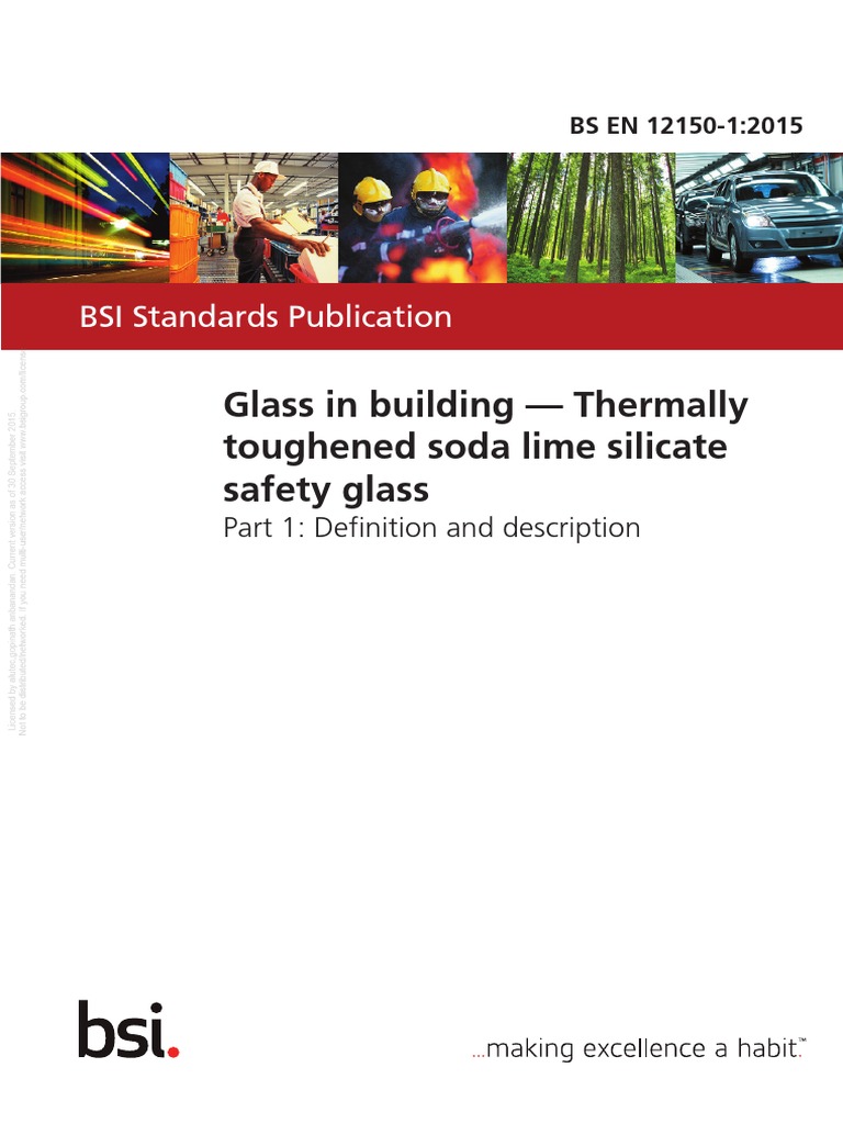 BS en 12150 - 1 2015 Thermally Toughened | PDF | Glasses | Engineering ...
