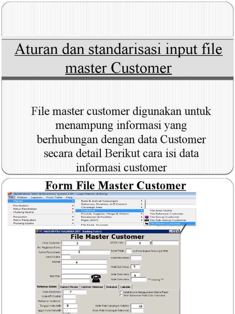 Aturan Dan Standarisasi Input File Master Customer | PDF